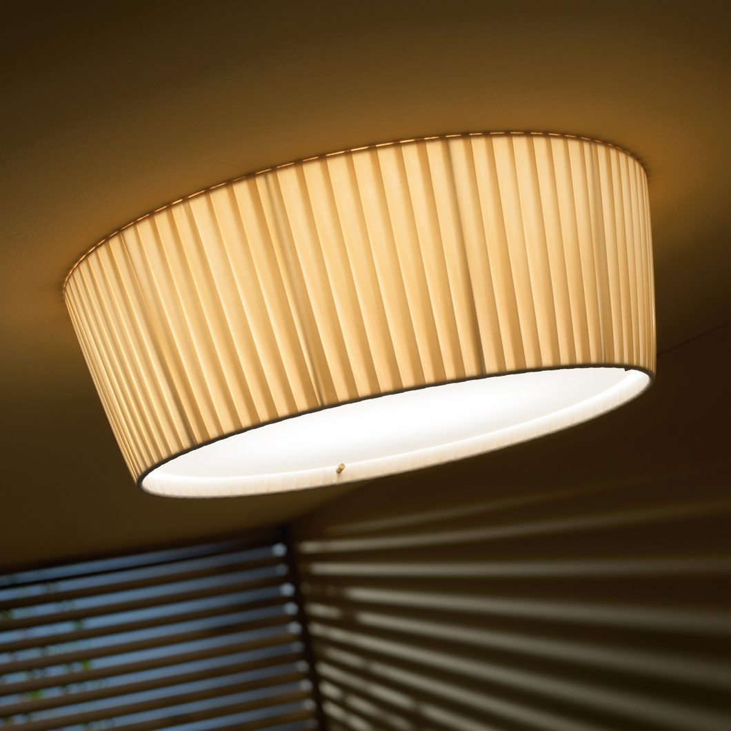 OUTLET Bover Plafonet 95 Ceiling Light Chrome Cream Translucent Ribbon ...