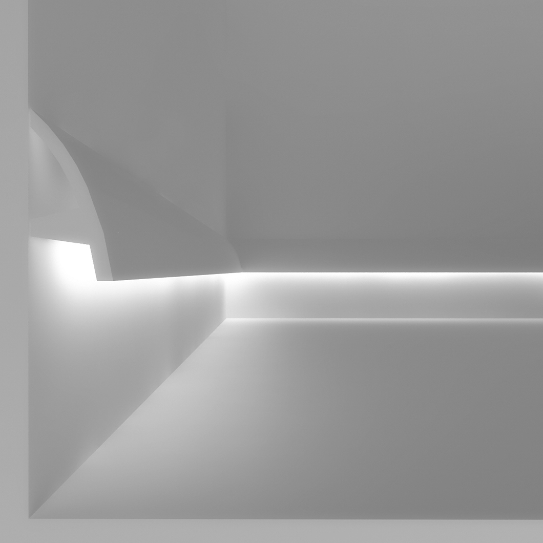Eleni Lighting EL502 Curved LED Linear Profile Cornice | Darklight ...