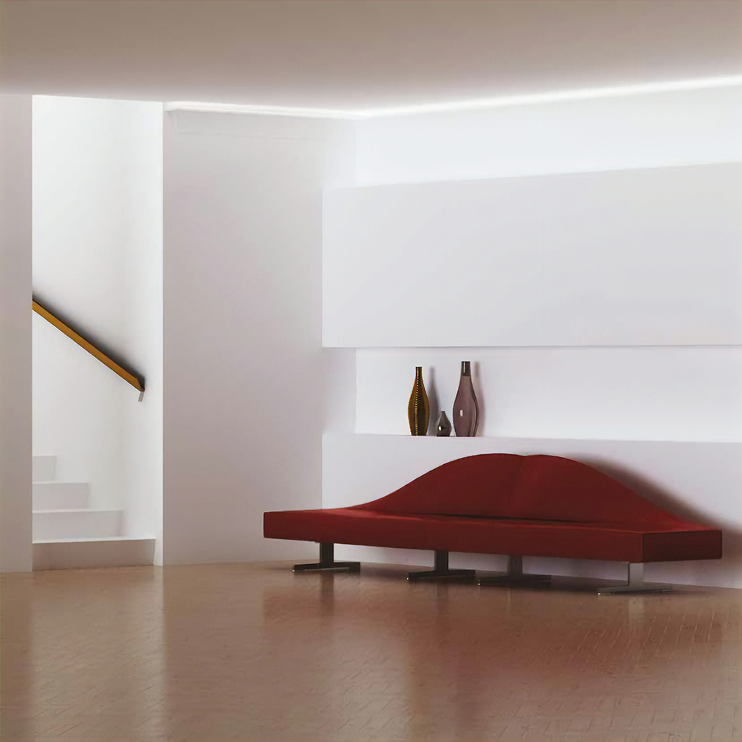 Eleni Lighting EL706 Curved Dual LED Linear Profile Cornice - Next Day ...