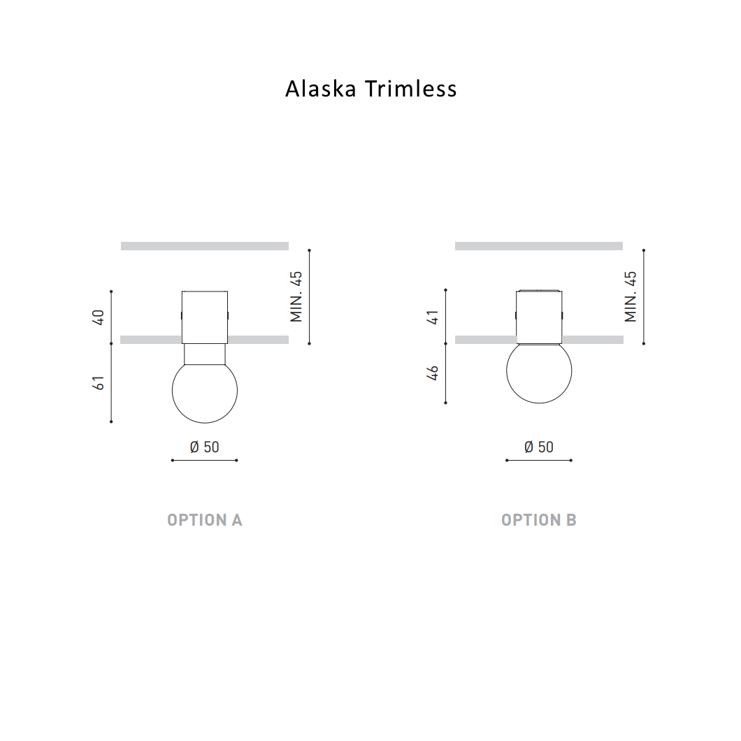 Arkoslight Alaska Trimless Recessed Ceiling Light | Darklight Design ...