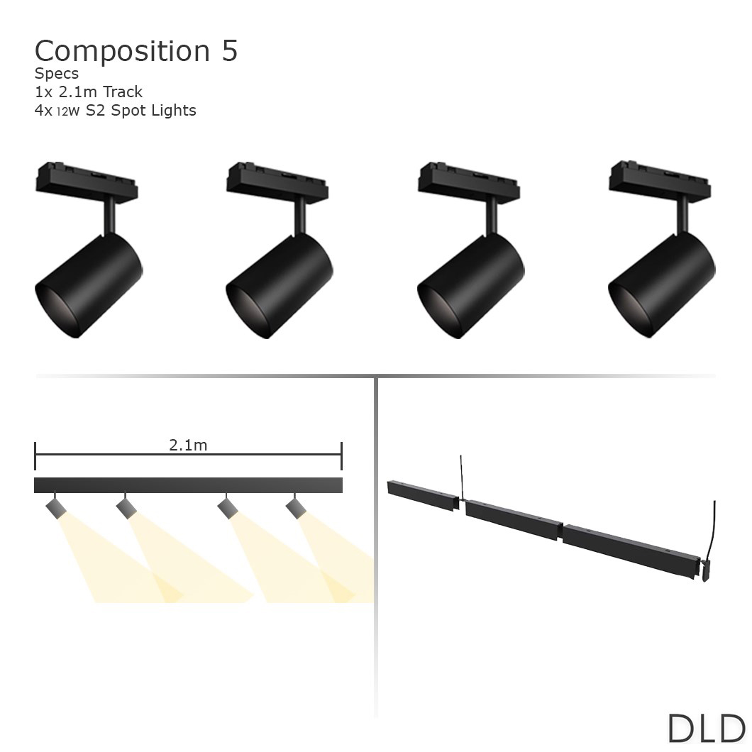 DLD Shadowline Surface Mounted Track System Package | Darklight Design ...