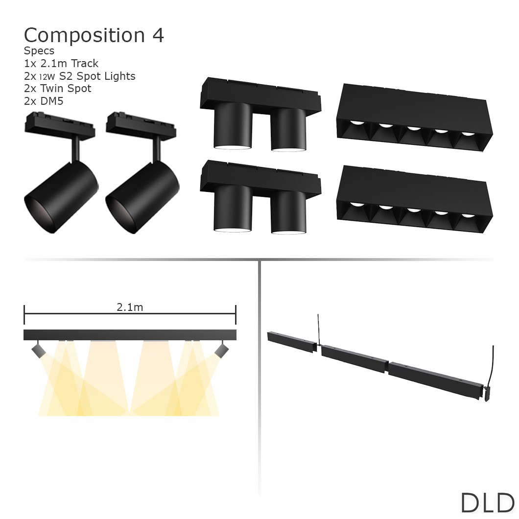 DLD Shadowline Surface Mounted Track System Package | Darklight Design ...