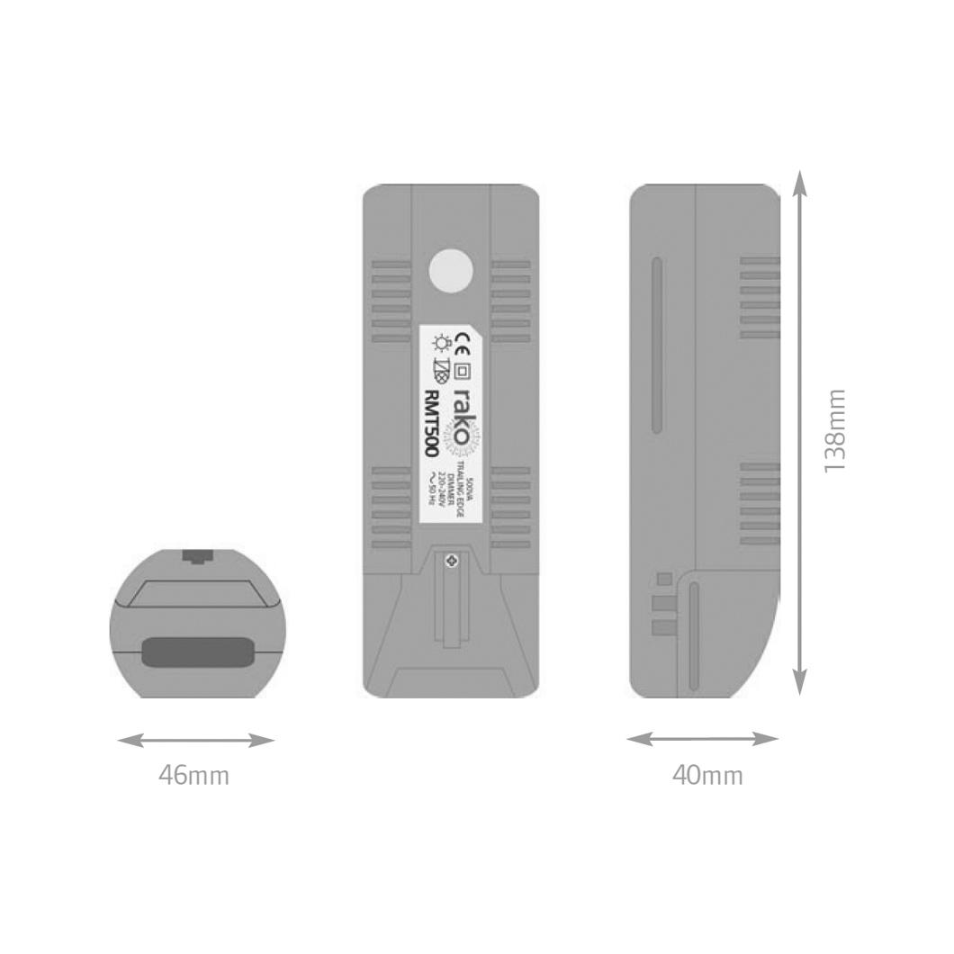 Rako RMT-500 Wireless Inline Trailing Edge Dimmer | Darklight Design ...