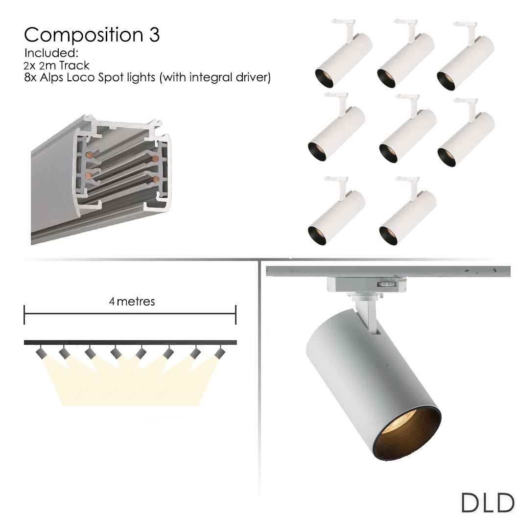 DLD Alps LED Surface Mounted Track System Package - Next Day Delivery ...