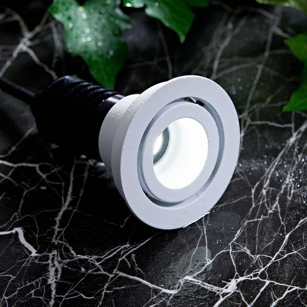 Flexalighting Tyrone 2 LED IP67 Outdoor Recessed Adjustable Downlight ...