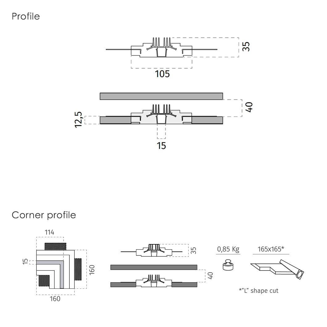 9010 Ayla 4189 Plaster In Linear LED Profile | Darklight Design ...