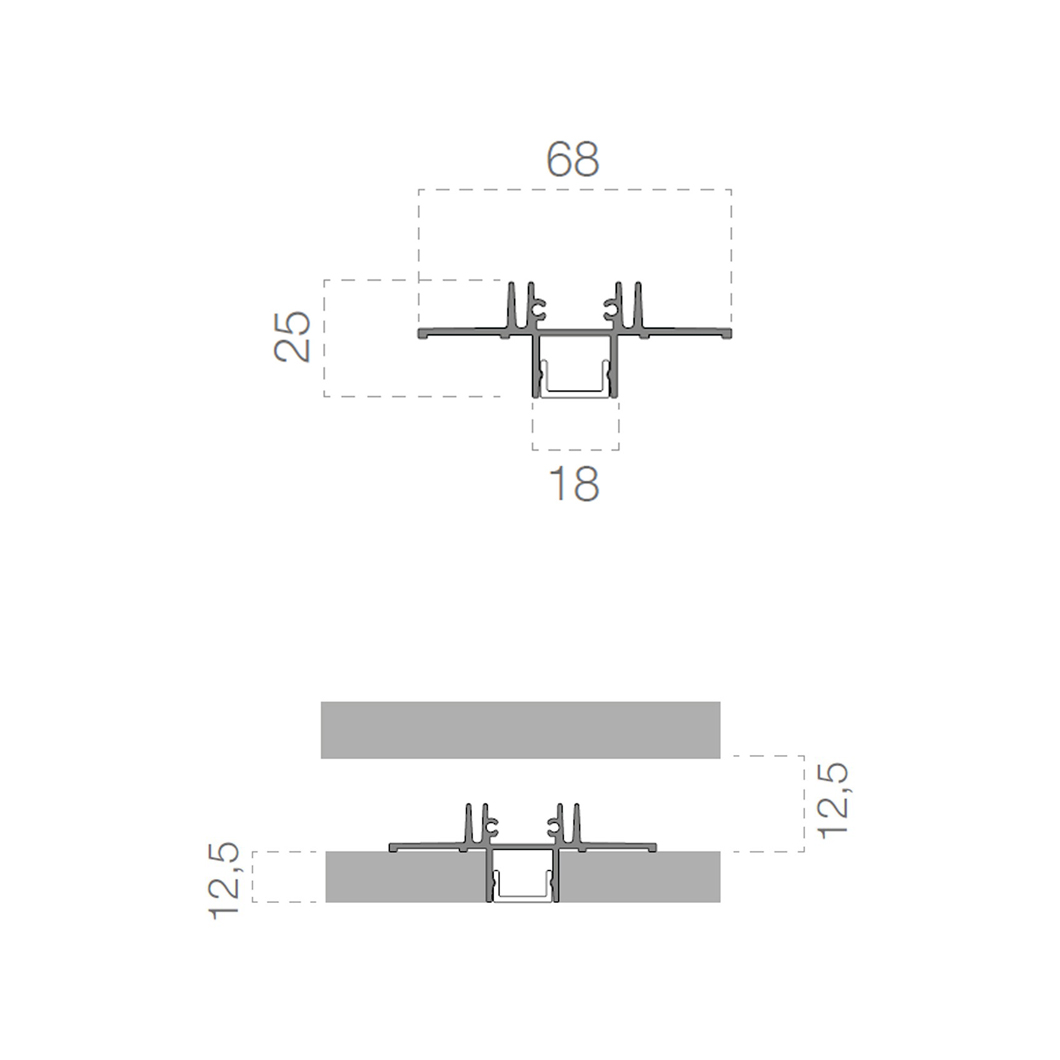 9010 Kuma P002 Plaster In Linear LED Profile | Darklight Design ...
