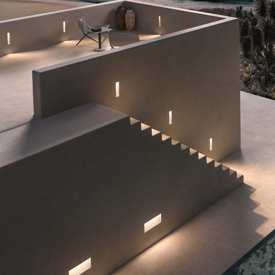 9010 Cave 1301B GU10 Outdoor Recessed Step / Low Level Wall Light ...