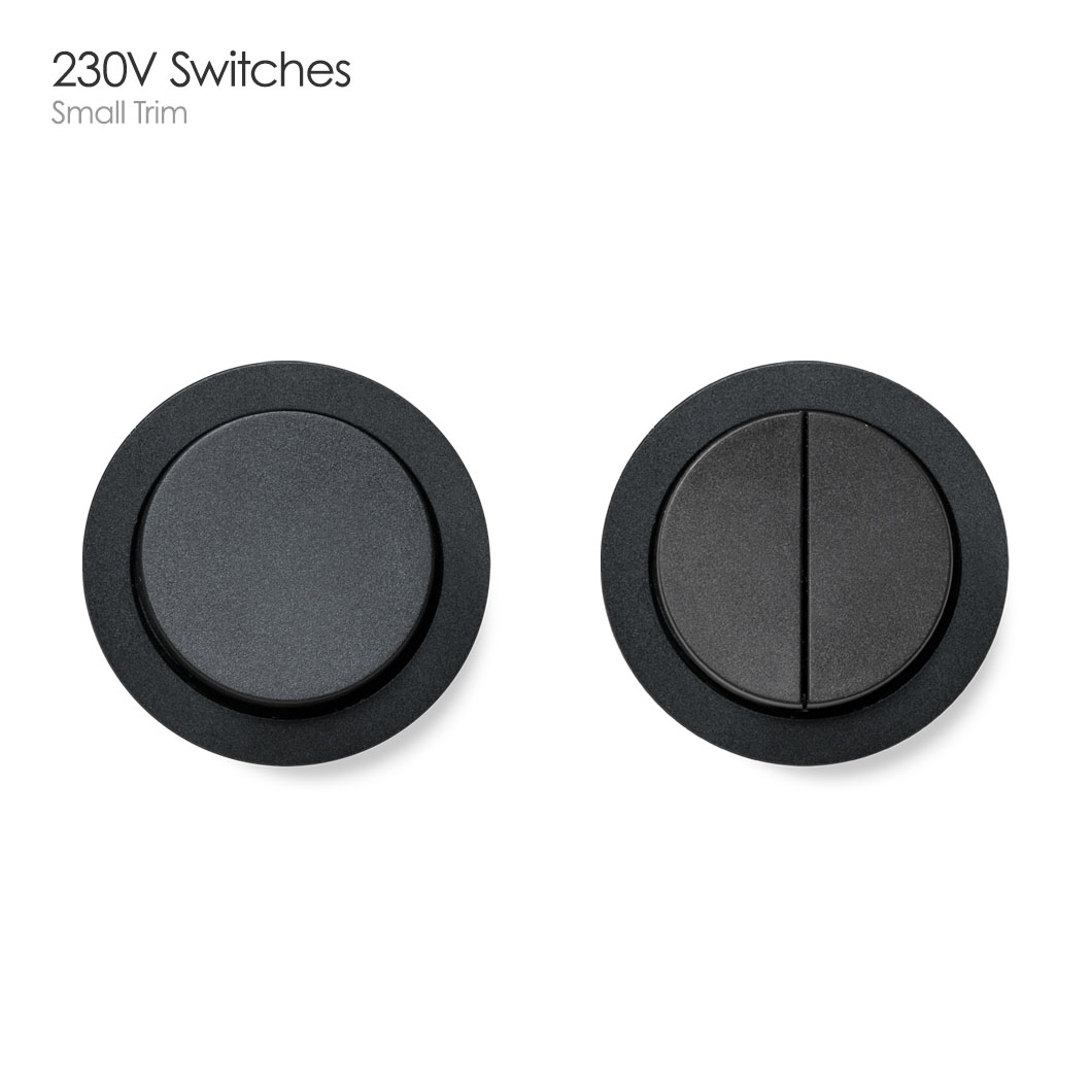Rond 230V Switch Small Trim Multifit Wall Socket | Darklight Design ...