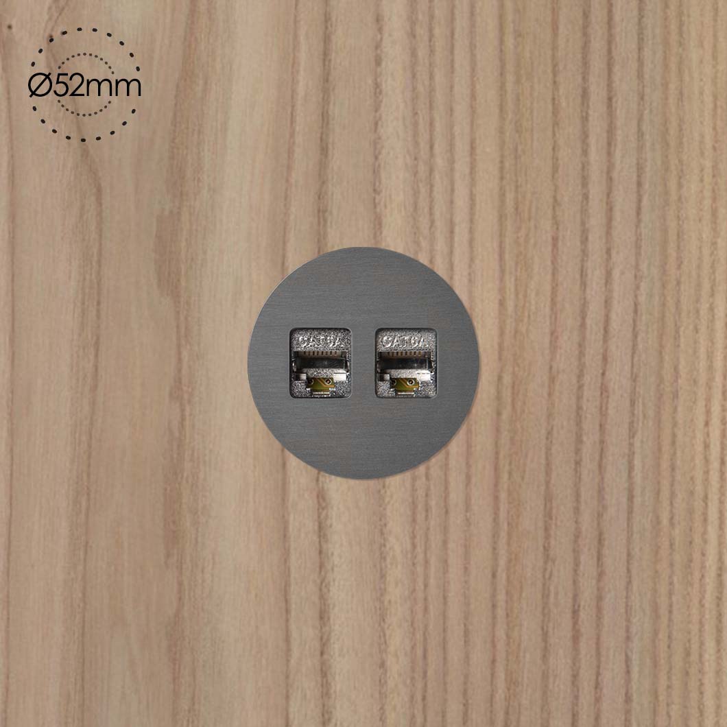 Rond Data Port Small Trim Multifit Wall Socket | Darklight Design ...