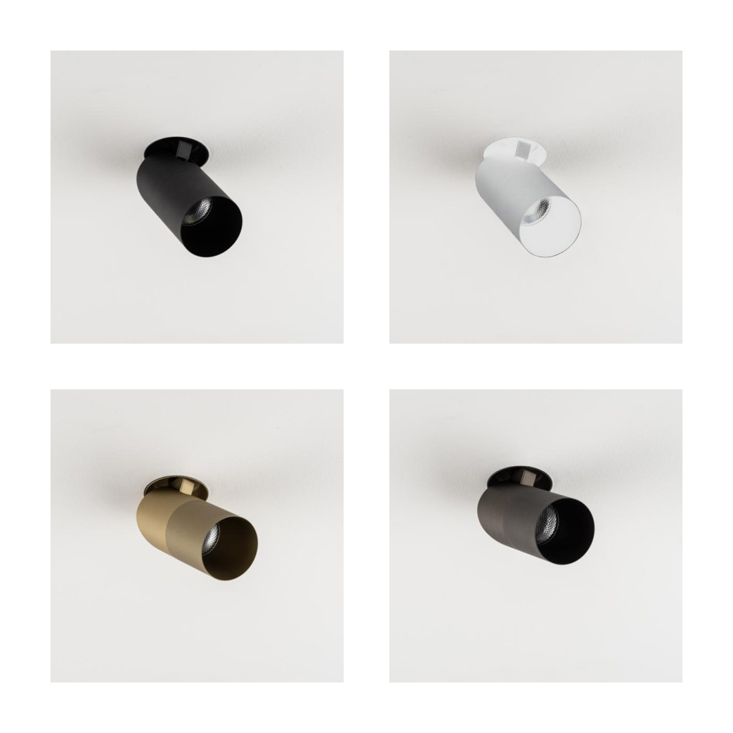 PVD Concept White Line Dotsi 38 Semi-Recessed Spotlight | Darklight ...