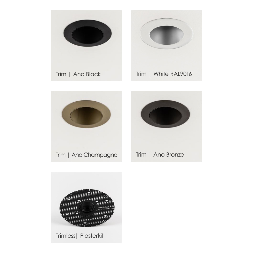 PVD Concept White Line Dotsi 38 Tubed Semi-Recessed Spotlight ...