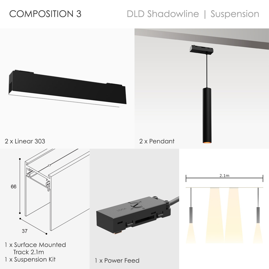DLD Shadowline Suspension Track System Package | Darklight Design ...